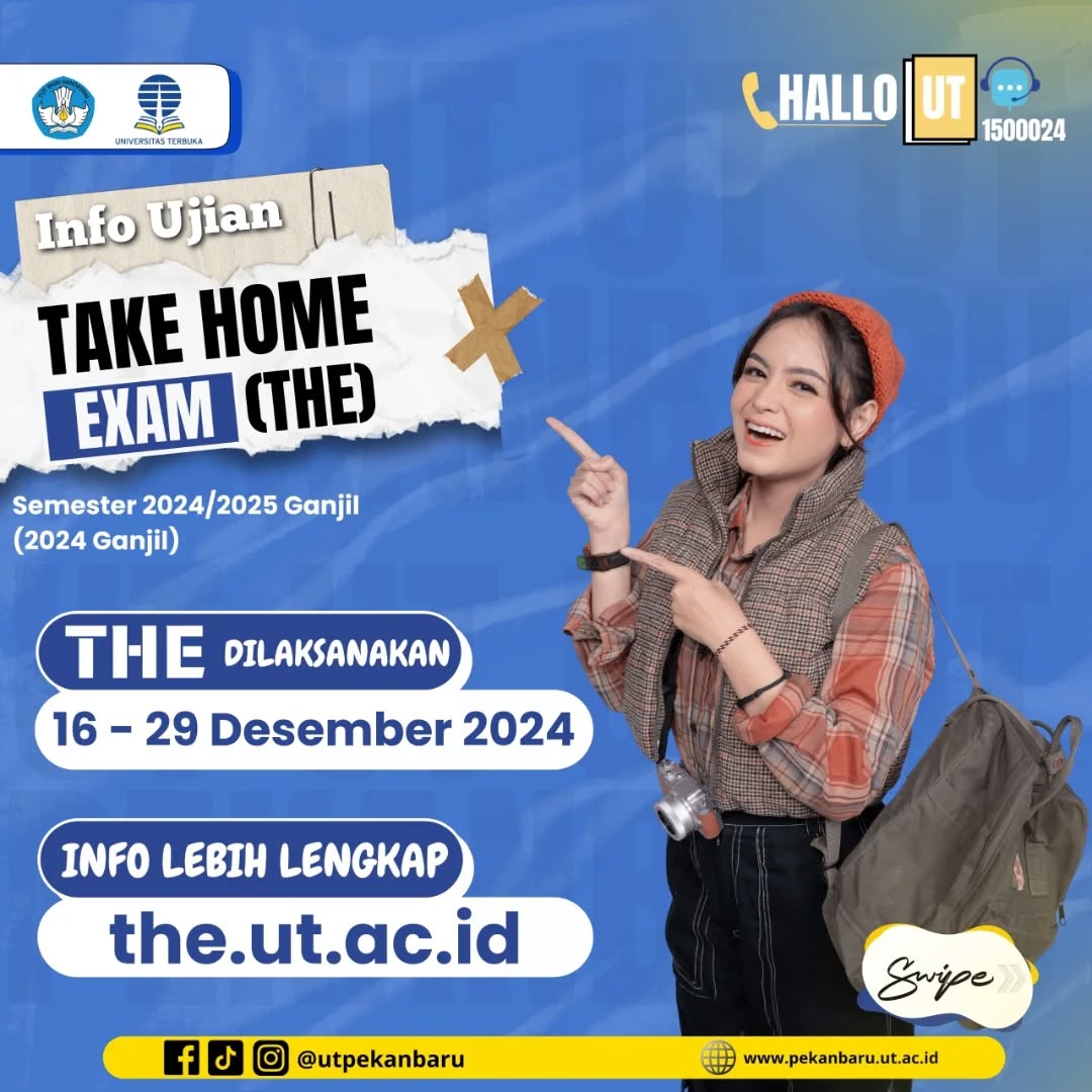 Jadwal Kegiatan Ujian Online Take Home Exam (THE) Pekanbaru semester ...